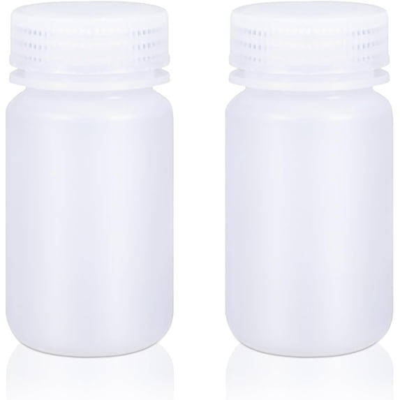 4.2 oz Wide Mouth Lab Reagent Container, Sealed Leak-proof Translucent ...