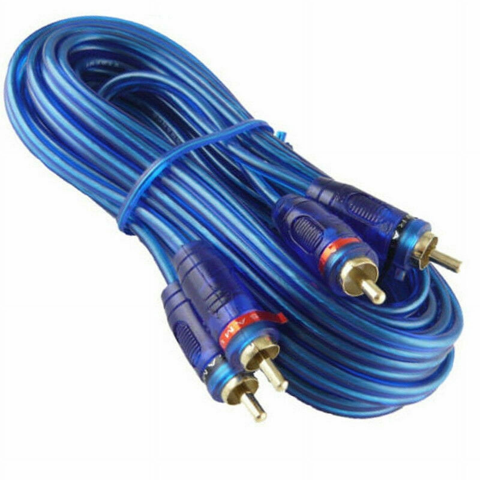 4 20' Raptor Neon Blue Series RCA Audio Cable - Walmart.com