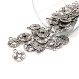 4, 20 or 50 Pieces: Small Antique Silver Chinese Lucky Coin Charms ...