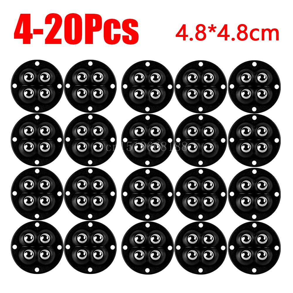 4-20Pcs Self Adhesive Caster Mini Swivel Wheels Stainless Steel ...