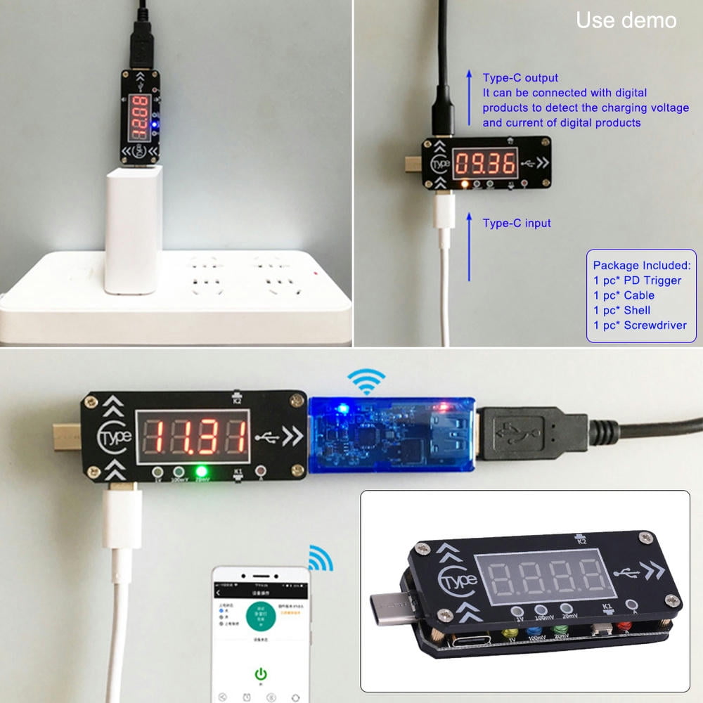 4-20V USB Type C High Precision PD Trigger Fast Charging Multifunction ...