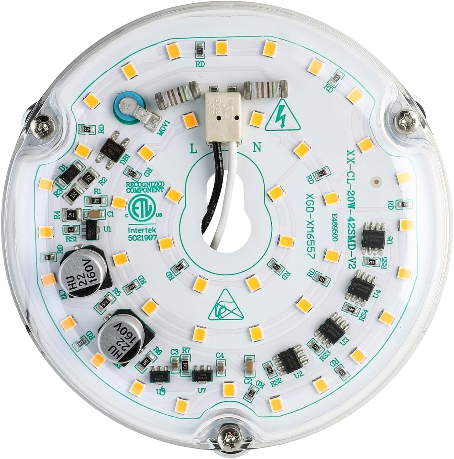 4'' 20W LED Ceiling Fan Light Retrofit Kit, Ceiling Light Replacement ...