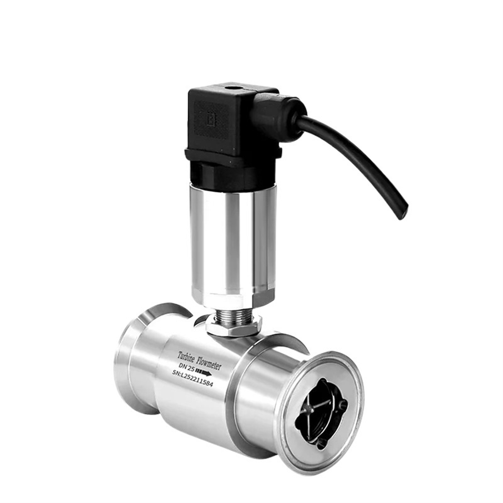 4-20mA Clamp Water Turbine Flow Meter Milk Oil Fuel Flow Sensor DN20 DN40 DN50 DN25 - Walmart.com