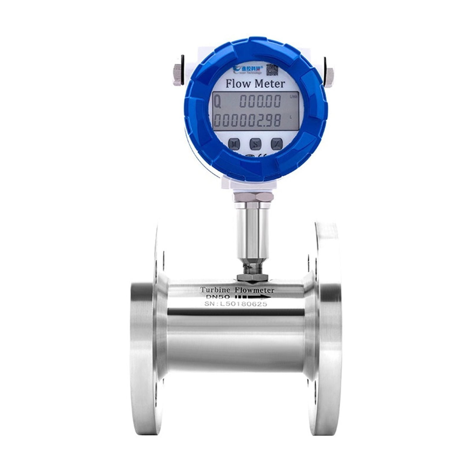 4-20mA RS485 Flow Meter Types Digital Turbine Flowmeter Methanol Diesel ...