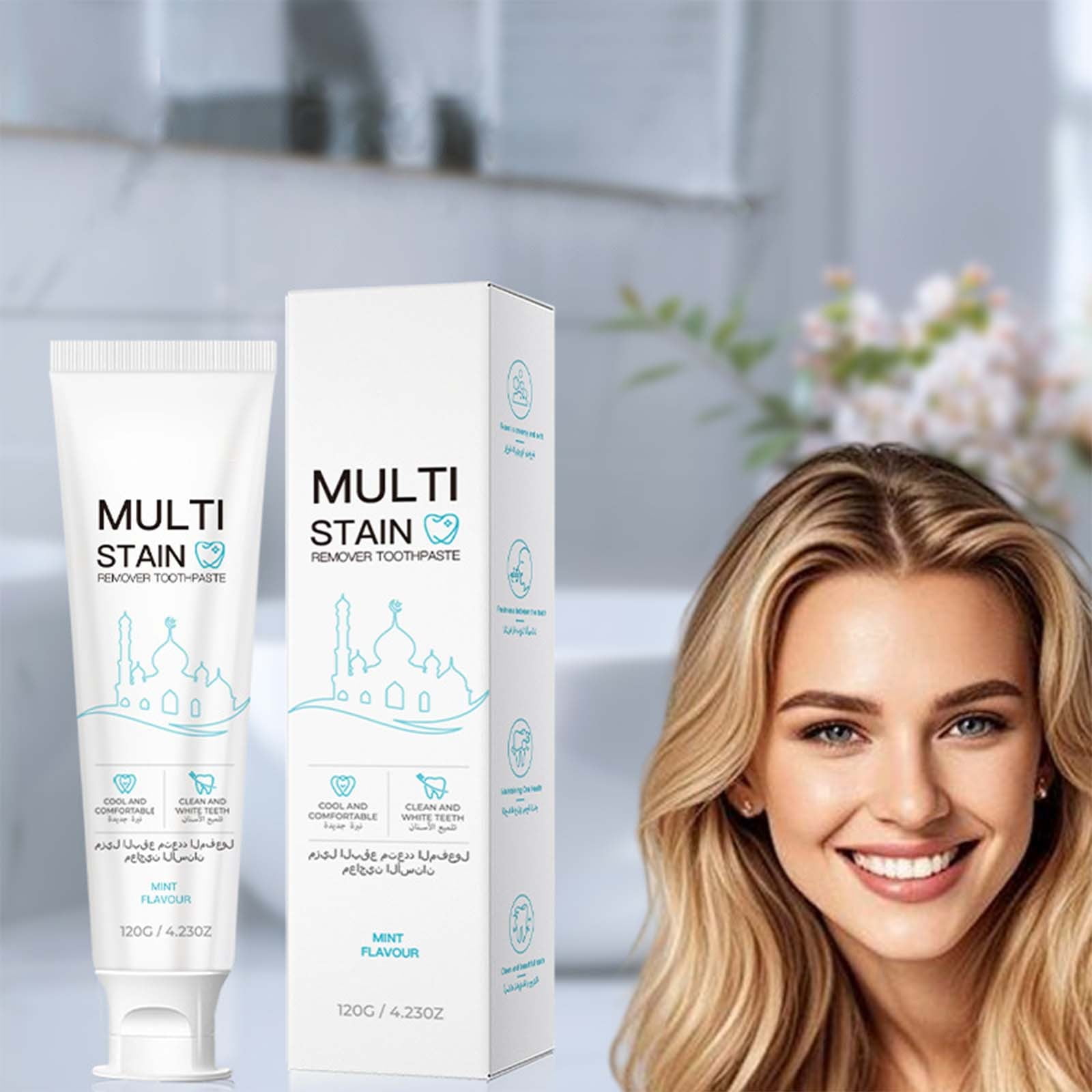4.23oz Multi-Effect Mint Toothpaste for Stain Removal, Fresh Breath ...