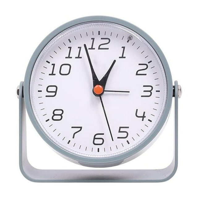 4.25 Inch Analog Alarm Clock with Light - Compact Desk Clock ...
