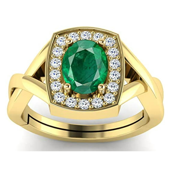 4.25 Ratti 3.61 Carat Natural Emerald Ring (Natural Panna/Panna Stone ...