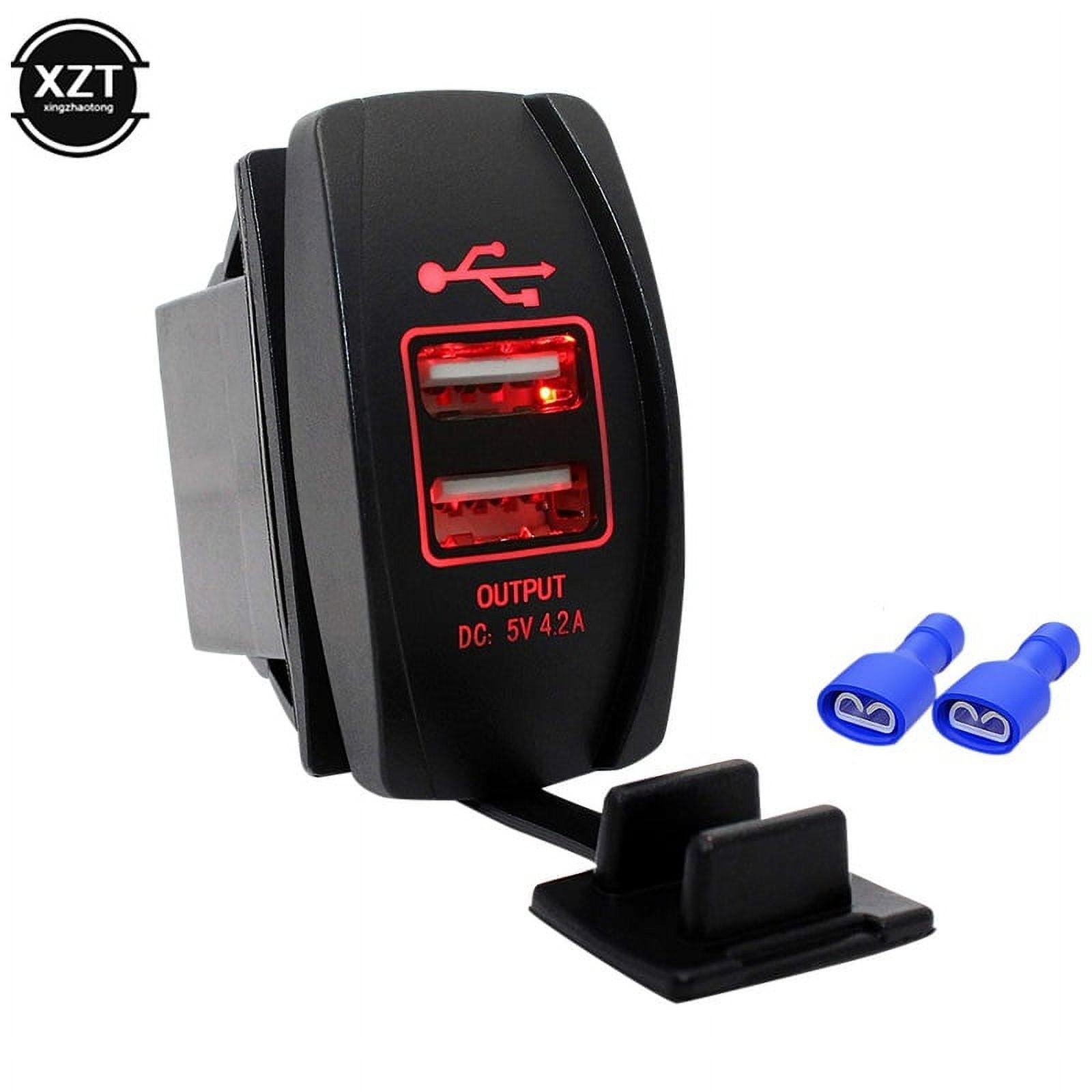 4.2A Universal Waterproof Dual USB Car USB Charger Socket Adapter For ...