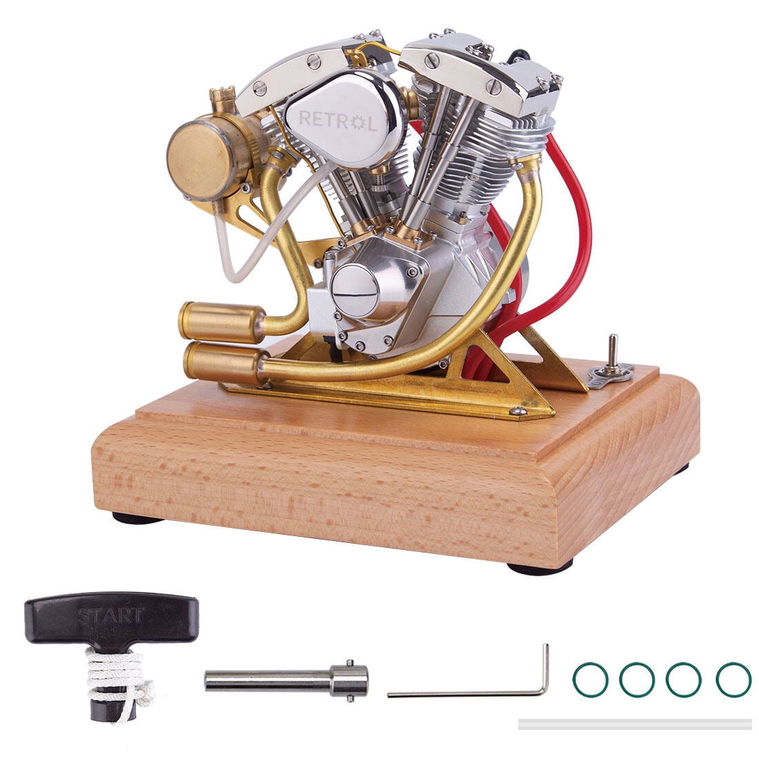 4.2CC V-Twin Motorcycle Gasoline Engine Model - Retro Four-Stroke ...