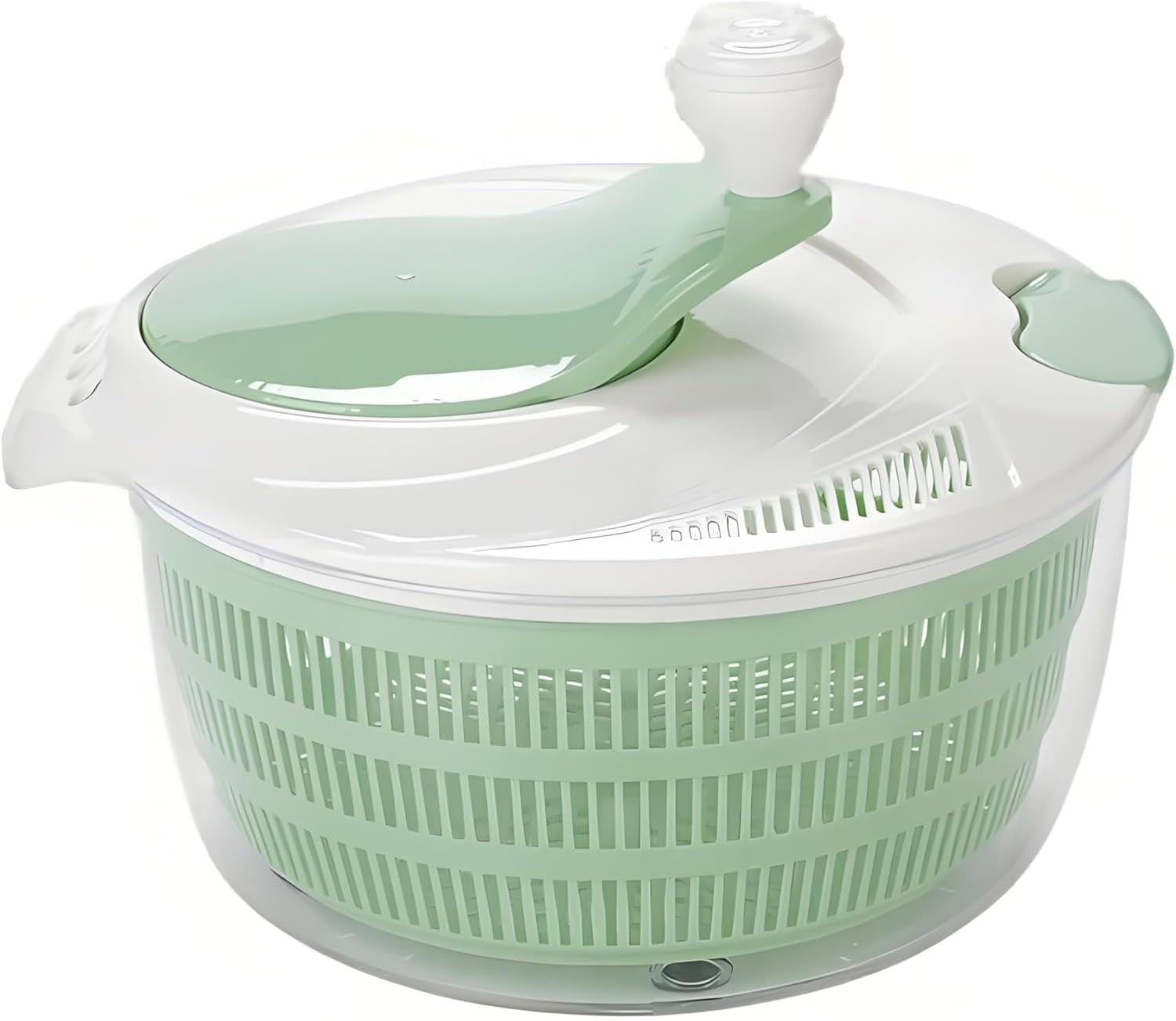 4.2L Salad Spinner, Efficient Lettuce Spinner with Dual Drainage Holes ...