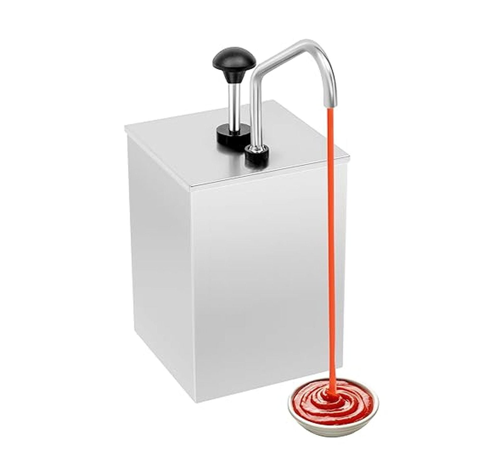 4.2Qt Sauce Dispenser Pump, 304 Stainless Steel Condiment Pump Station ...