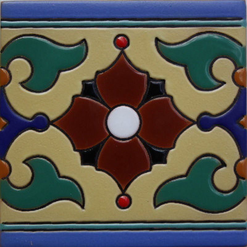 4.2x4.2 Beech Border Malibu Tile - Walmart.com