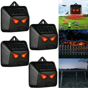 4 Pack Solar Animal Repeller Predator Lights Deterrent for Coyote Fox ...