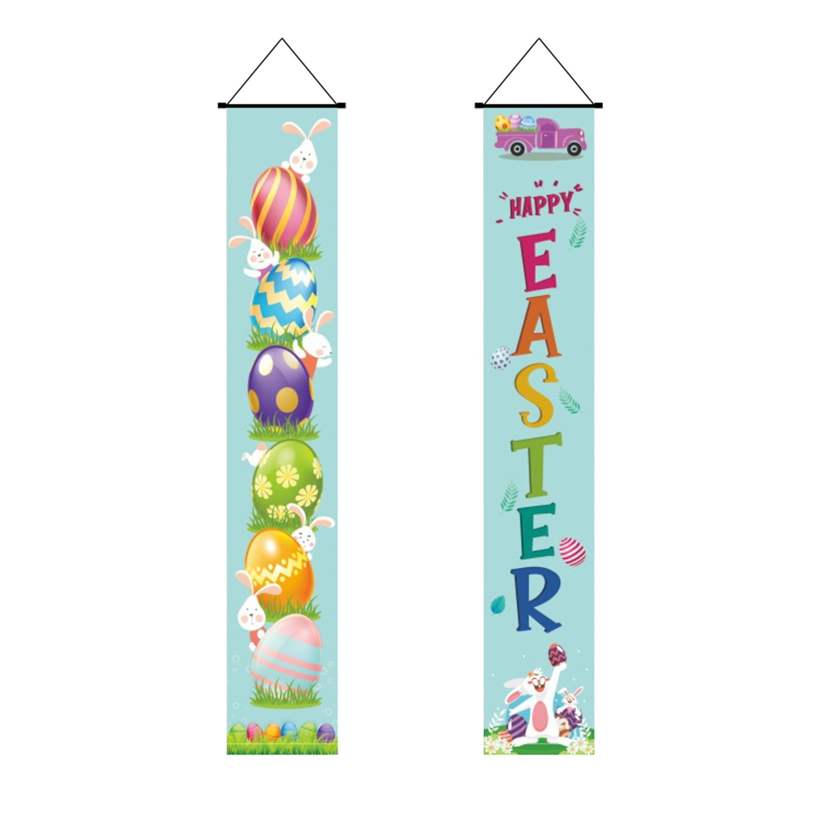 4/3/2/1 Sets Happy Easter Porch Sign Banner Easter Decorations Welcome ...