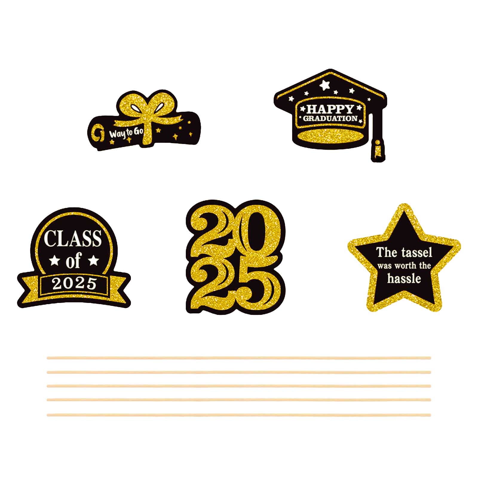 4/3/2/1 sets 2025 Graduation Decorations Glittering Graduation ...