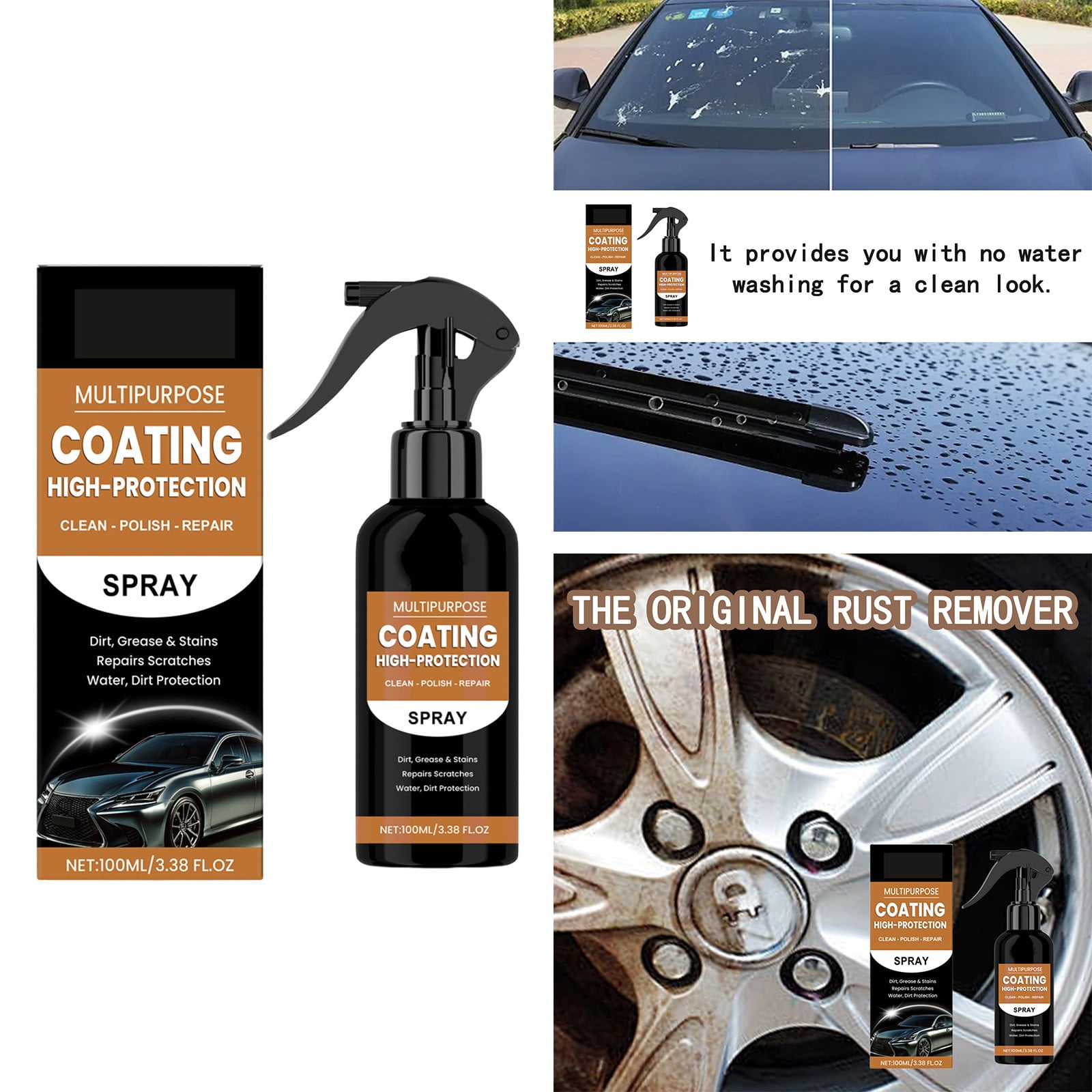 4/3/2/1PCS Car Coating Spray, Car Scratch Remover, 3 in 1 High ...