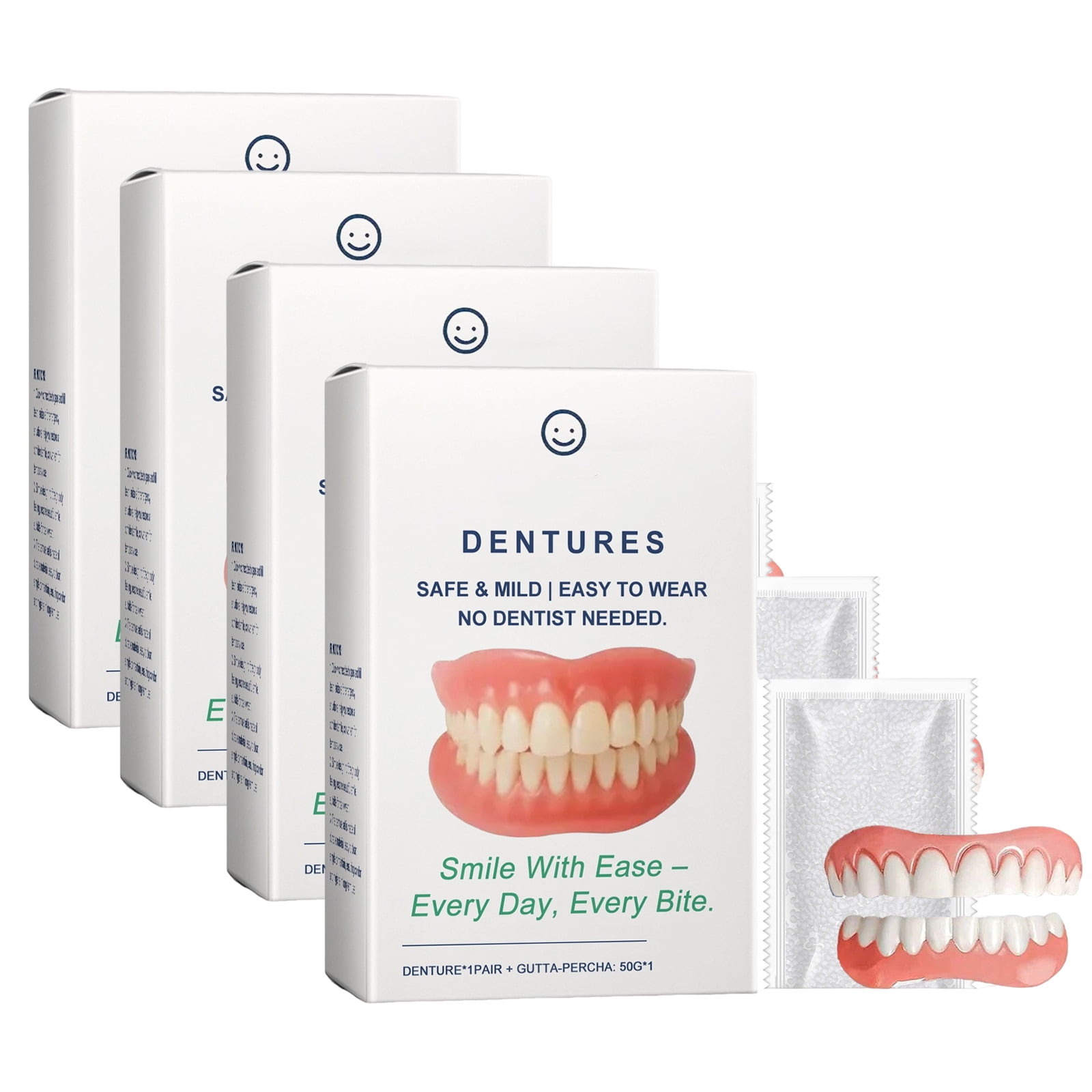 4/3/2/1pcs Advanced Customized Full Denture Set, Comfort for Daily Wear ...