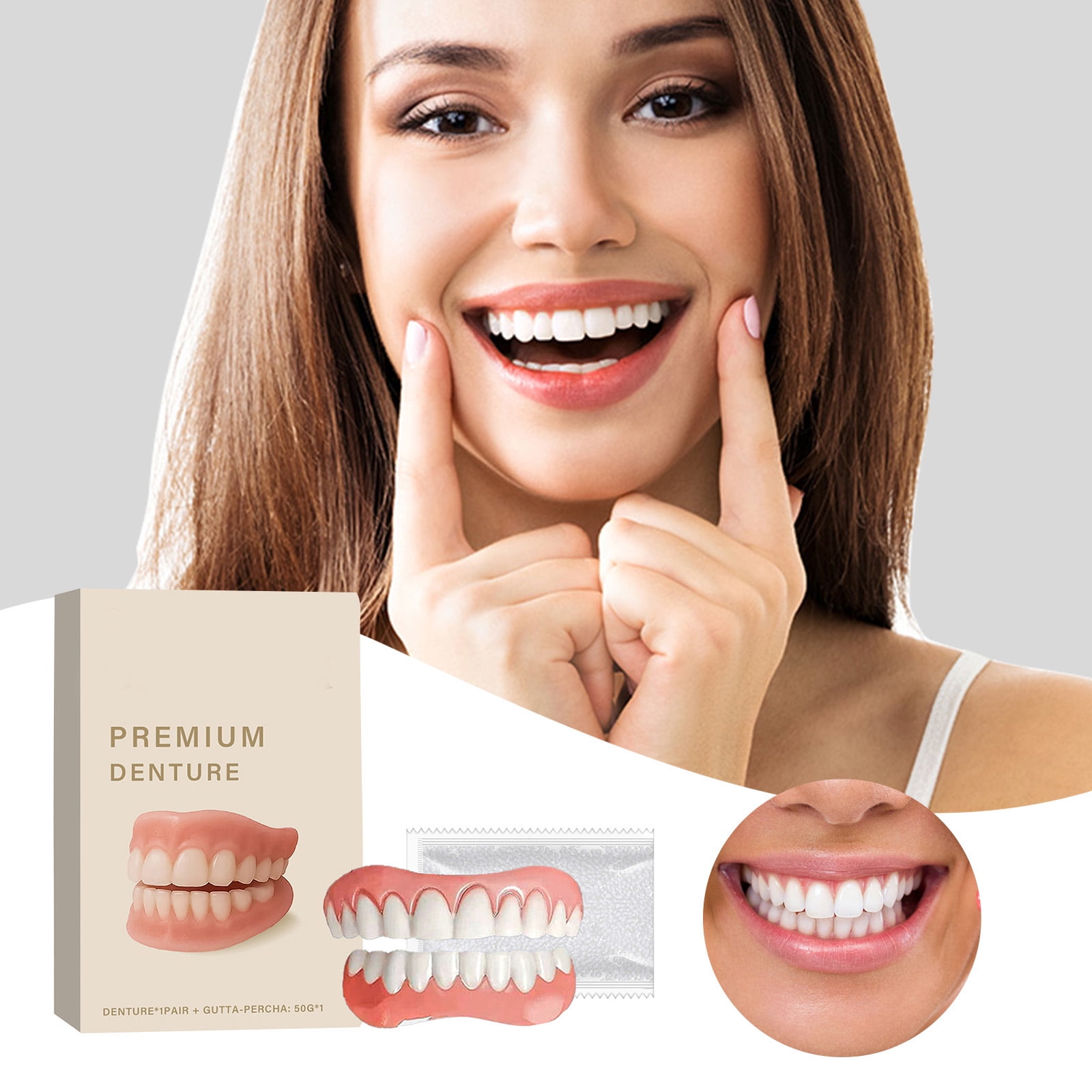 4/3/2/1pcs Advanced Customized Full Denture Set, Comfort for Daily Wear ...