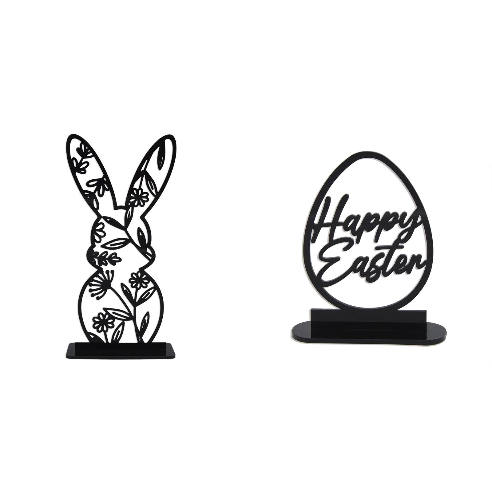 4/3/2/1pcs Easter Egg Table Acrylic Signs Decor Happy Easter Bunny ...