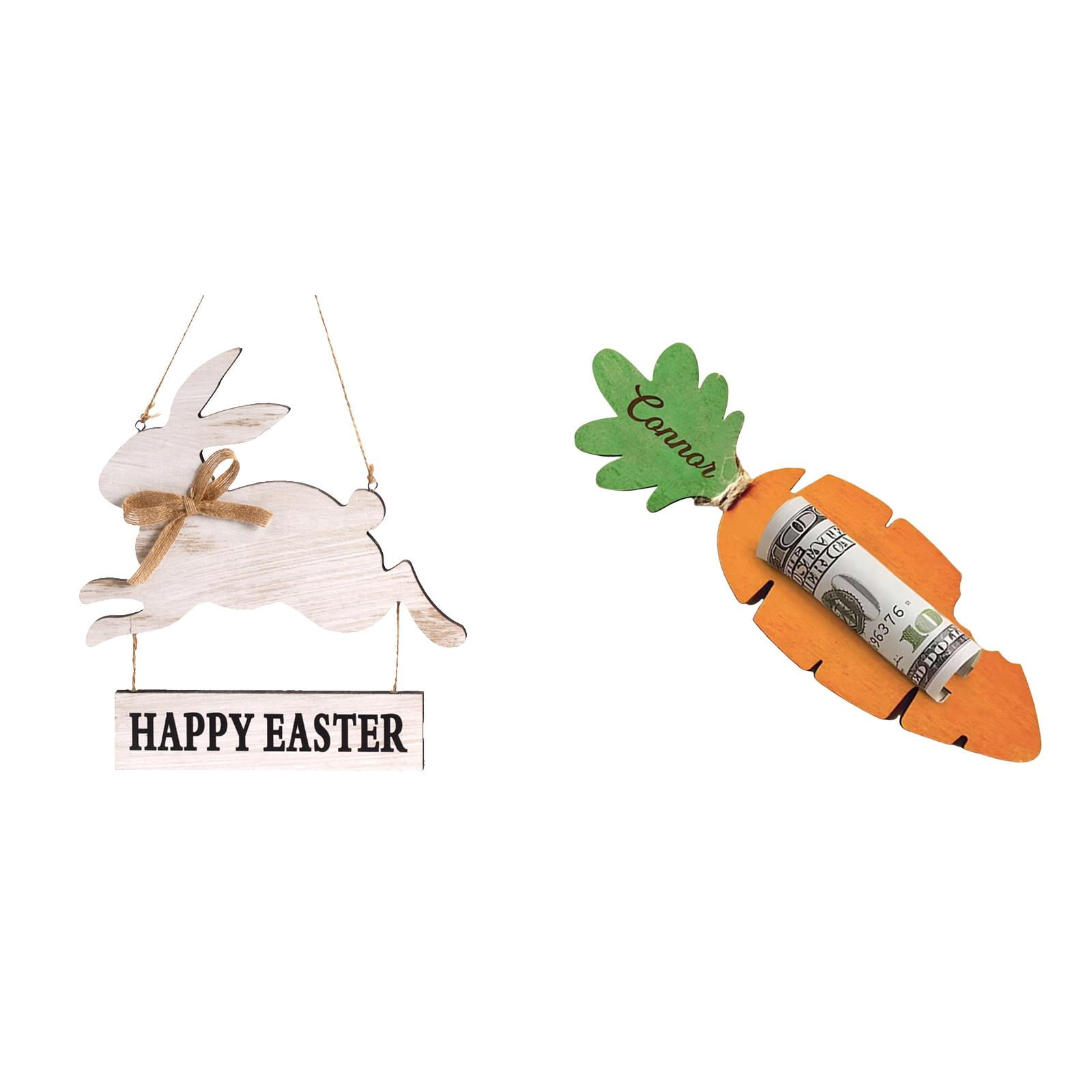 4/3/2/1pcs Easter Money Holder Cards Wooden Bunny Money Holder Easter ...