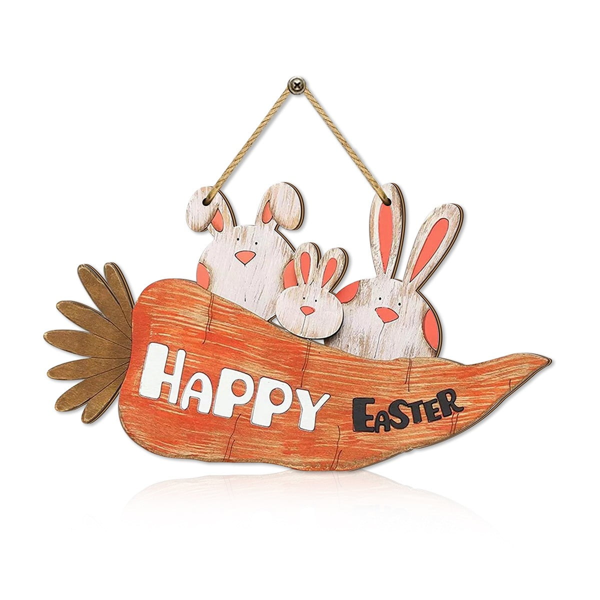 4/3/2/1pcs Easter Wooden Hanging Sign For Front Door Bunny Welcome Wood ...