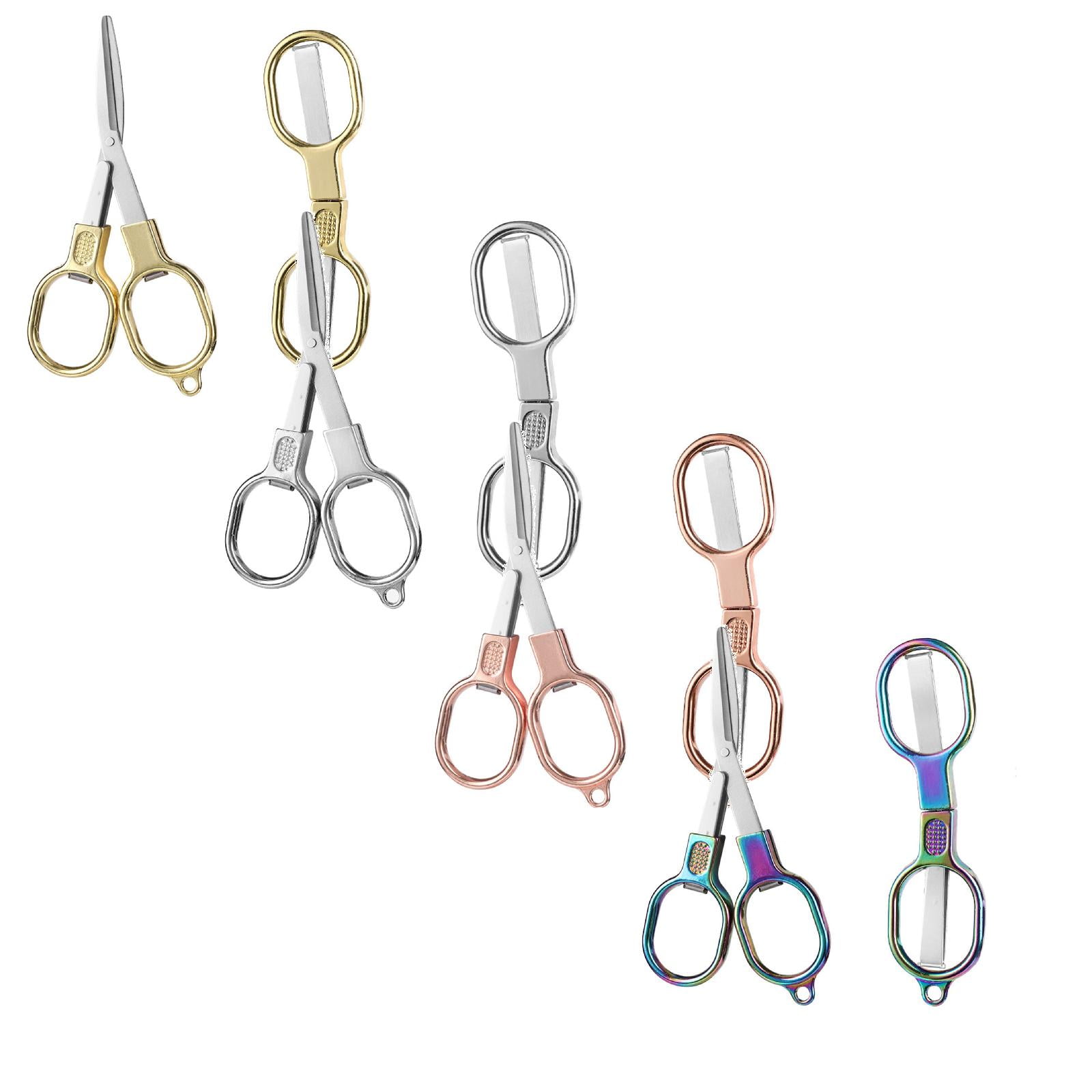 4/3/2/1pcs Folding Scissors Stainless Steel Mini Small Scissors Safety ...