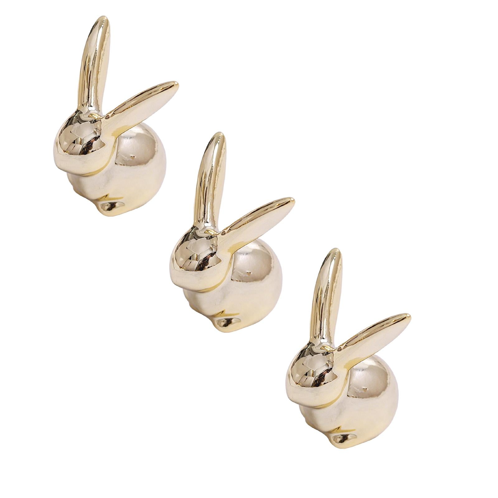 4/3/2/1pcs Gold Bunny Figurines Table Center Decor Ceramic Rabbit Bunny ...