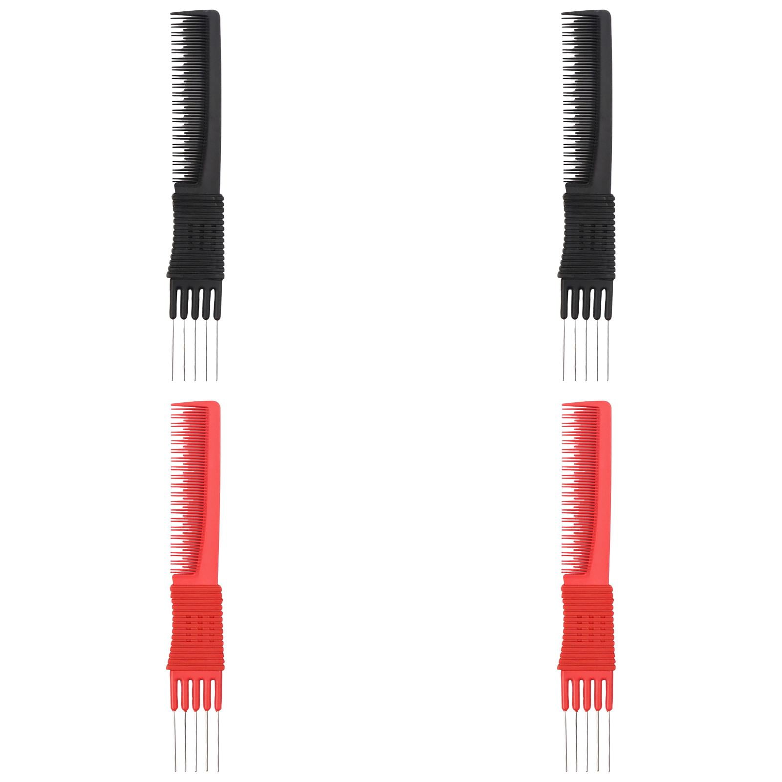4/3/2/1pcs Lift Teasing Combs with Metal Prong Salon Teasing Back Combs ...