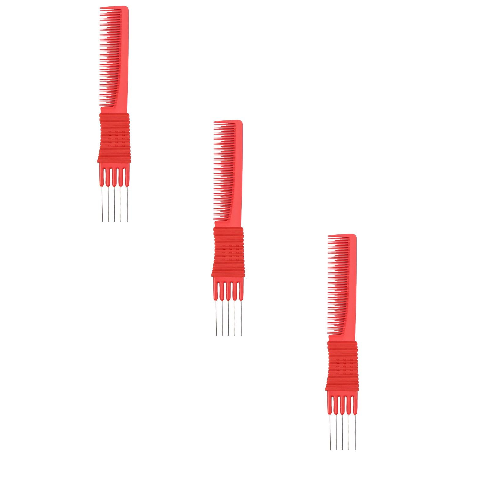 4/3/2/1pcs Lift Teasing Combs with Metal Prong Salon Teasing Back Combs ...