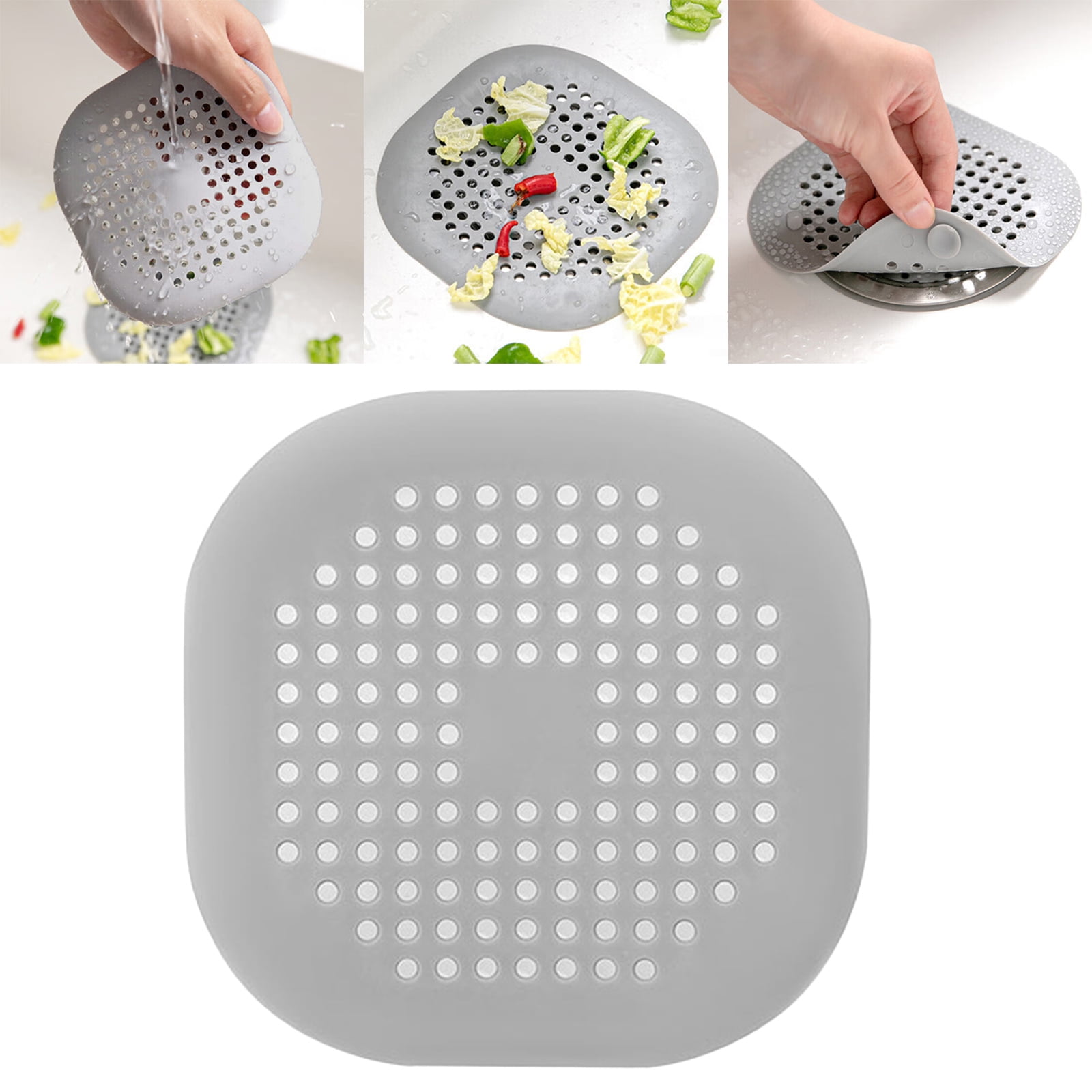 4/3/2/1pcs Square Drain Cover for Shower, 5.5 Inch Drain Hair Catcher, for Bathroom And Kitchen ...