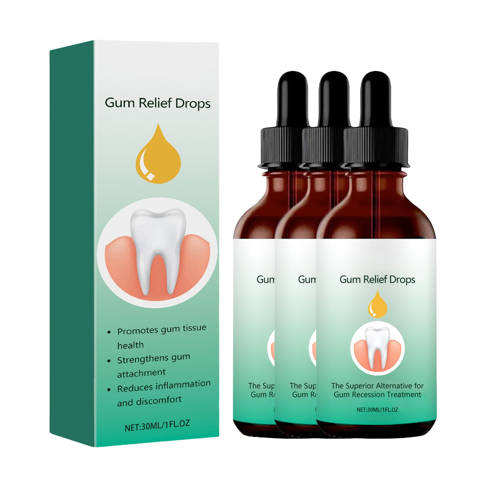4/3/2/1pcs Tooth Sensitivity Mouthwash Drops, Gum Relief Drops, Easy-To ...