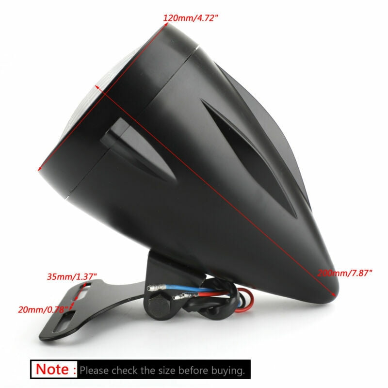 4 3/4" Bullet Headlight Spot Fog Lamp for Harley Honda Yamaha Chopper ...