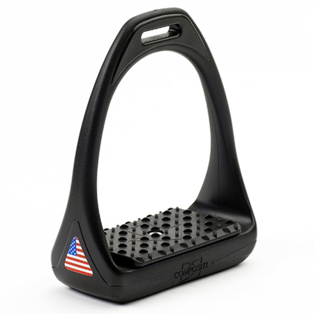 4-3/4" Compositi Usa Reflex 3D Swivel Action Wide Track Stirrups Black ...