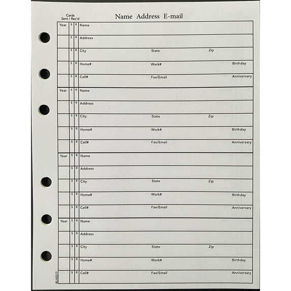 4 3/4 x 6 Inch AR253 Size ADDRESS PAGES Fits older Hallmark - Walmart.com