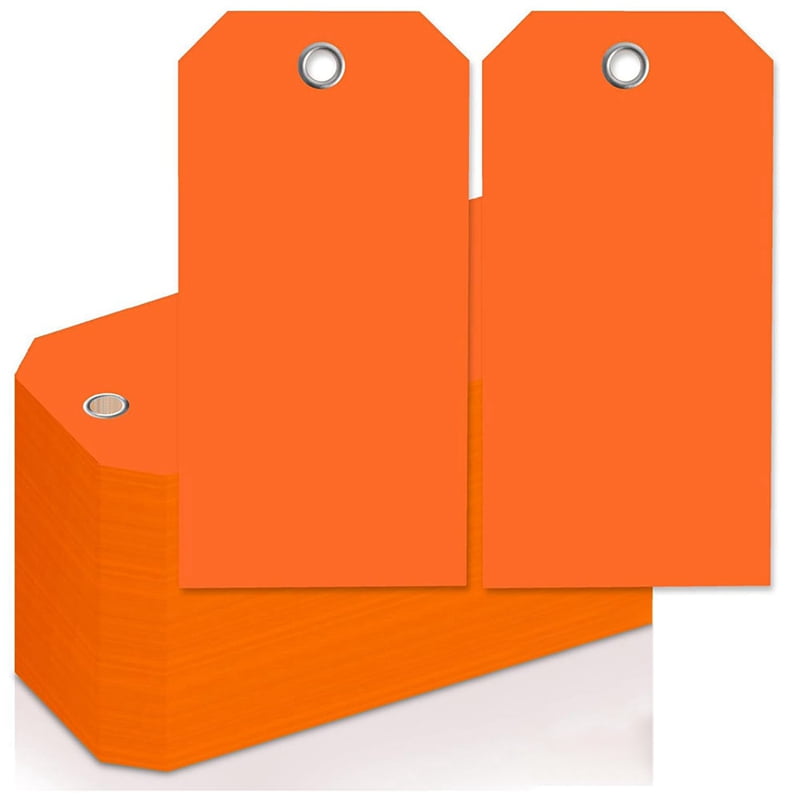 4 3/4In X 2 3/8In Neon Shipping Tags Blank Heavy Duty Hang Tags with ...