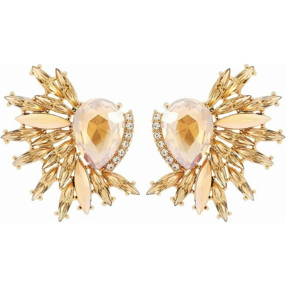 4 * 3.4cm Stud Earrings For Women Piercing Design Bride Wedding Party ...