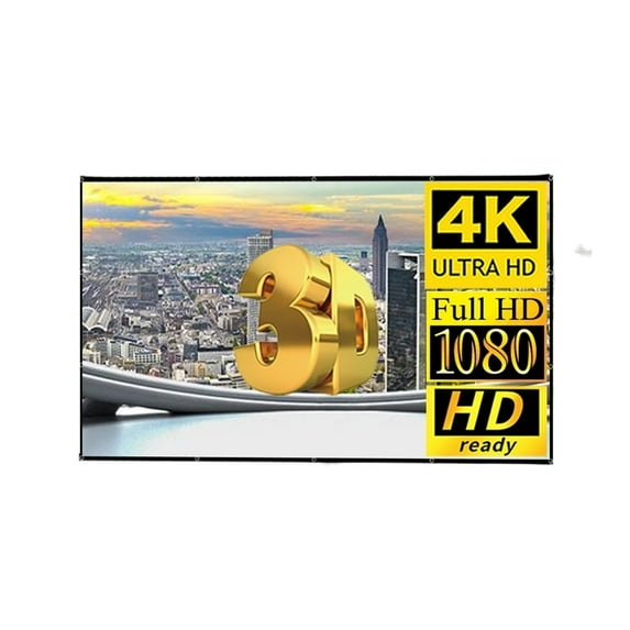 4:3 84-Inch Projector Soft Screen High-Definition Foldable Portable ...