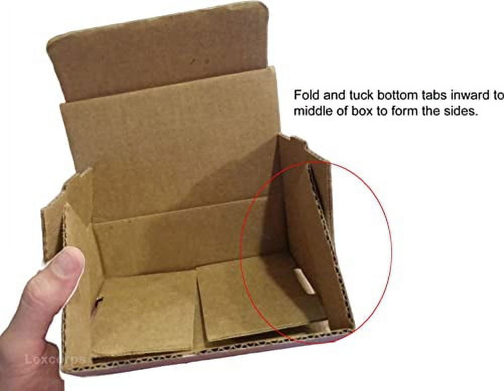 4-3/8x4-3/8x2-1/2 White Corrugated Mailers 50 Pack Shipping Mailing ...