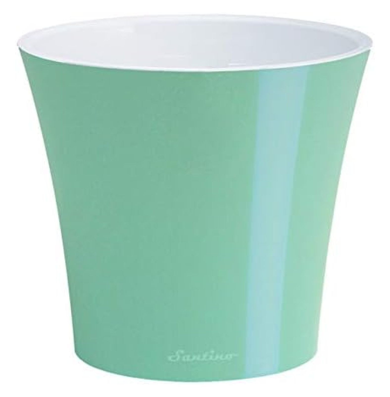 4.3" ARTE Self Watering Planter in Menthol/White - Indoor Flower Pot ...