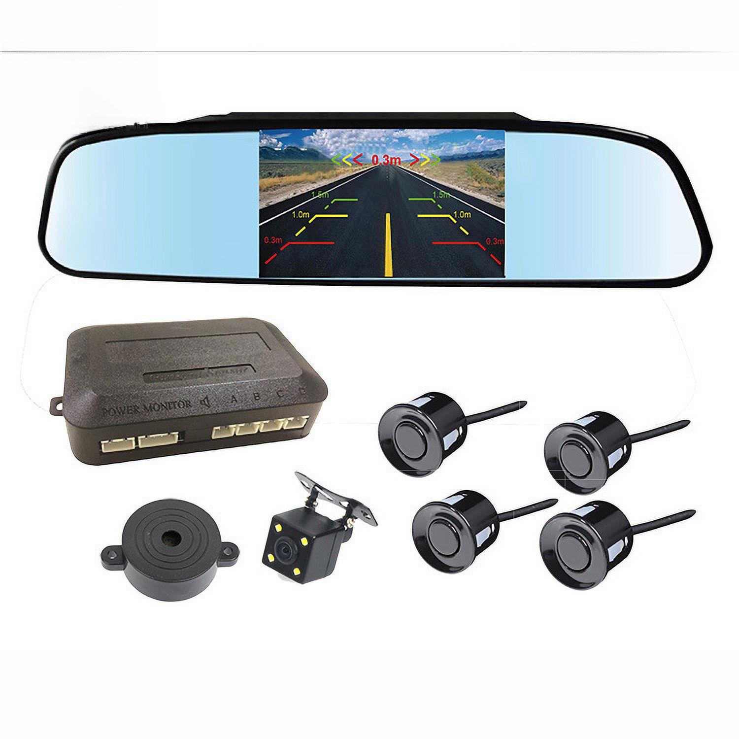4.3 Car Rearview Mirror Display screen reversing radar 4.3 Visual ...