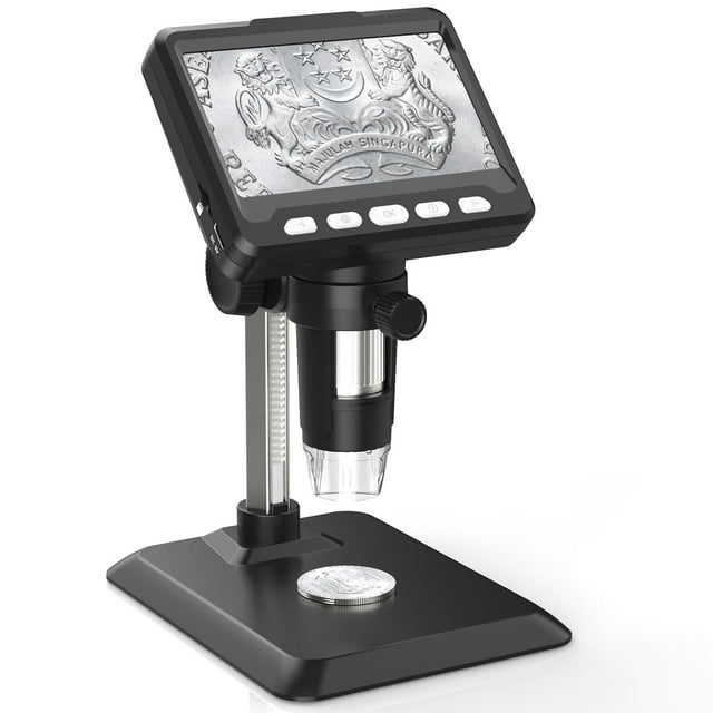 AOPICK 4.3" Coin Microscope 1000X,Digital Microscope for Adults, 1080P ...