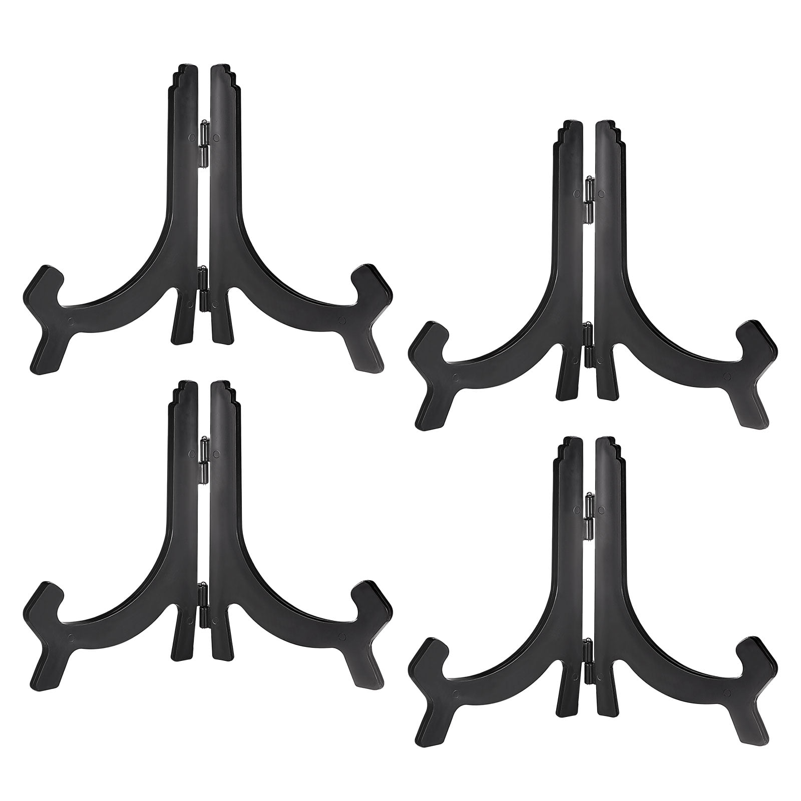 4.3" Easel Plate Holder, Plastic Folding Display Stand Black for ...