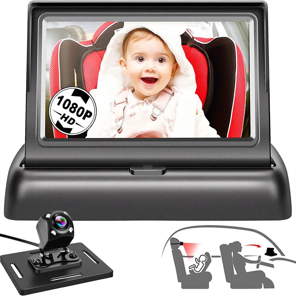 HD Screen Backseat Infant Car Seat Video Monitor with Night Vision and ...