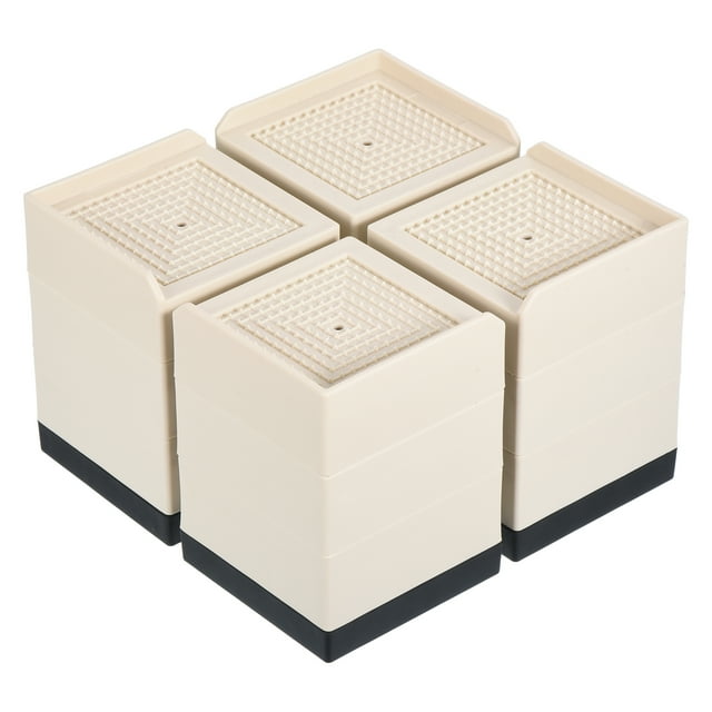 4.3 Inch Furniture Risers Square Bed Lifters Adjustable Stackable Couch ...