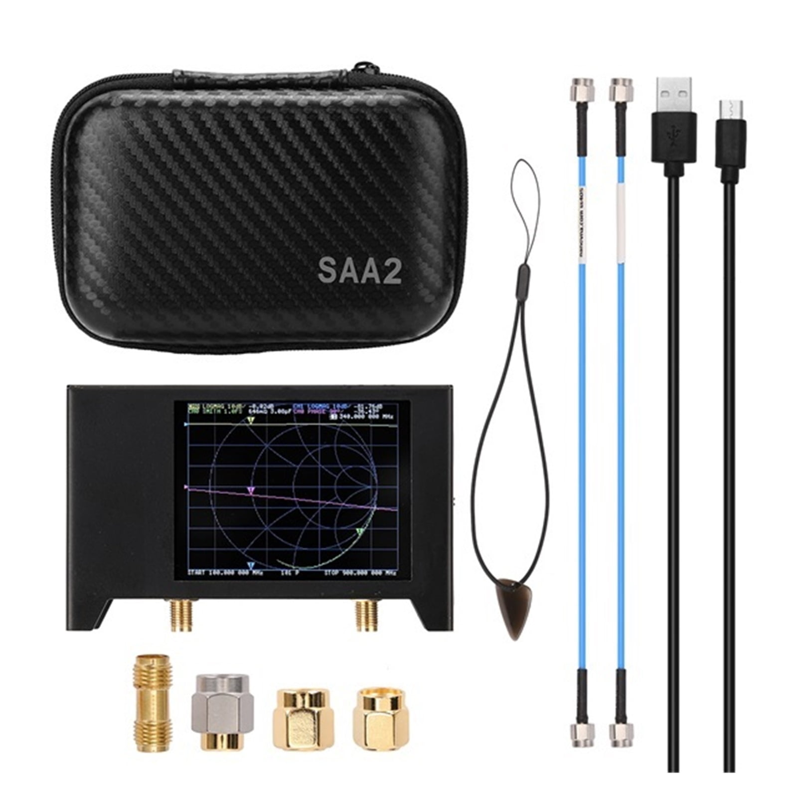 4.3 Inch IPS LCD Screen 3G Vector Network Analyzer SAA-2N NanoVNA-F V2 USB Antenna Analyzer ...