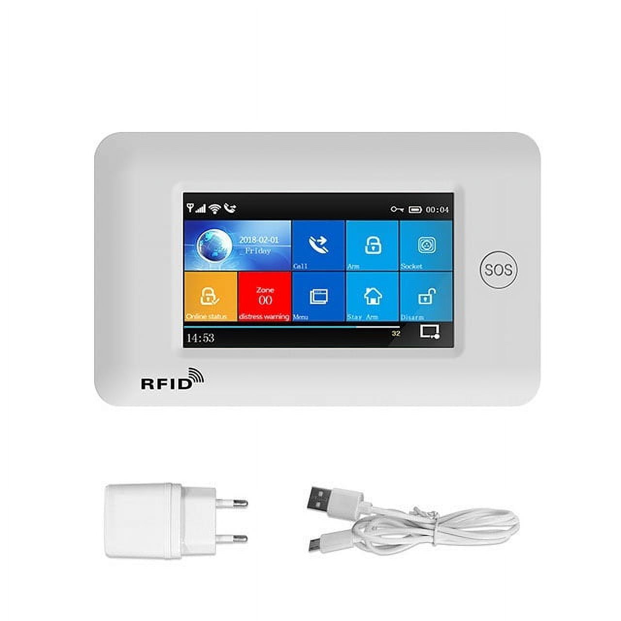 4.3 Inch Touch Panel WIFI GSM Wireless Burglar Home Security Alarm ...
