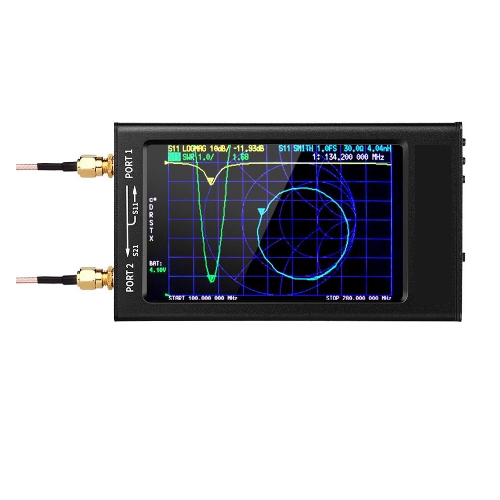 4 3 Inch Vna Vector Network Antenna Analyzer Vna F Vna Hf Vhf Uhf Ips Lcd Metal Case V3 1