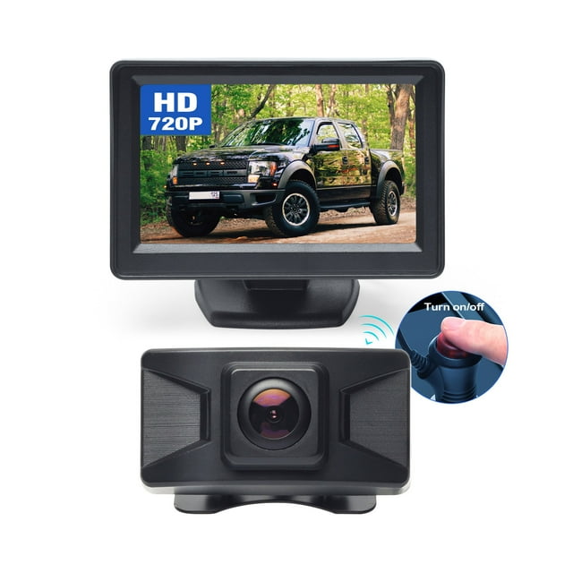 4.3 Inch Wireless Rear View Monitor Kit Backup Camera 720P HD Reverse ...
