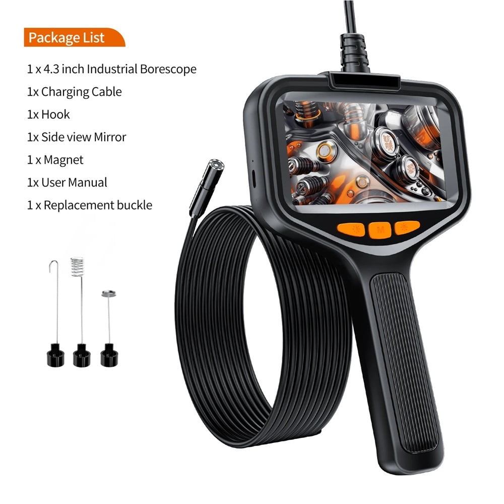 4.3'' LCD Screen HD Digital Handheld Borescope IP67 1080P Waterproof ...