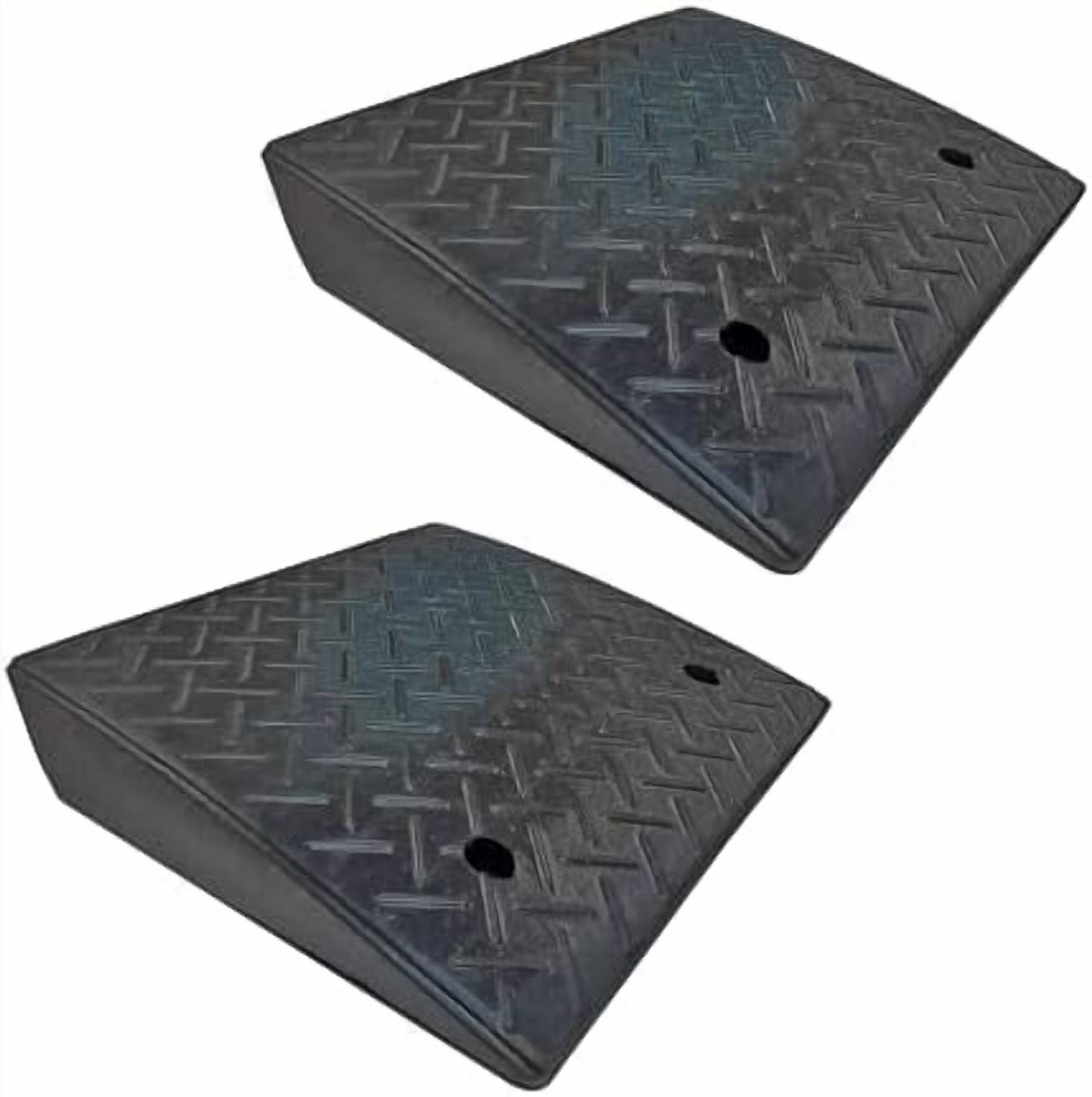 4.3" Lite Duty Rubber Curb Ramp 10,000 lbs Weight Capacity (5 Tons) (2 ...